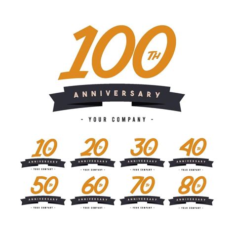 100 Years Anniversary Celebration Your Company Vector Template Design