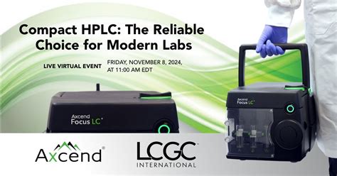 Lcgc International On Linkedin Compact Hplc The Reliable Choice For Modern Labs Join Us For A