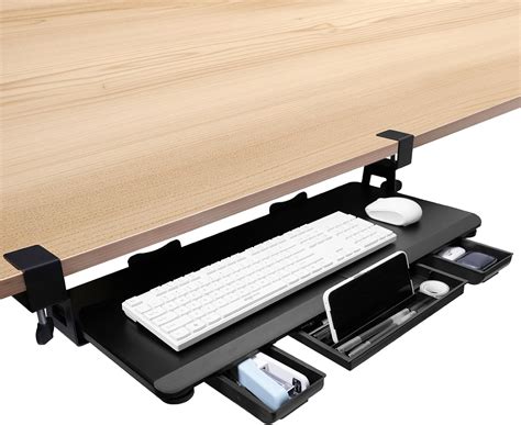 Oukmic 27 X 12 Large Keyboard Tray Under Desk With