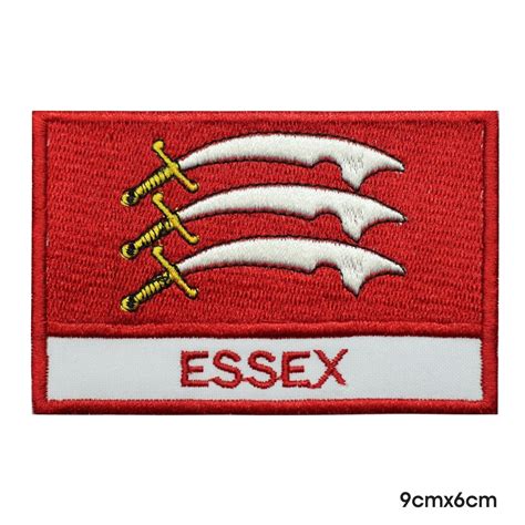Essex County Flag With Name Patch Iron On Sew On Patch Badge For Cloth