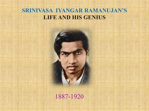 Srinivasa Ramanujam Ppt
