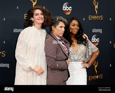 Gaby Hoffmann From Left Jill Soloway And Alexandra Grey Arrive At The 68th Primetime Emmy