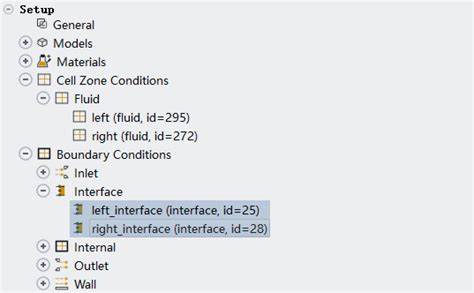 在fluent meshing watertight流程中生成interface
