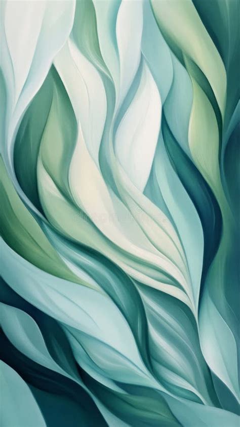 Abstract Flowing Shapes In Dark Metallic Blue With Smooth Reflective Surfaces The Fluid Forms