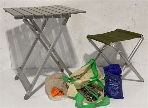 Group Of Assorted Camping Supplies Black And Gold Auctions