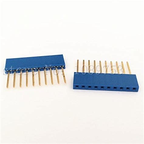 Buy Buyme Pcs Pin Female Tall Stackable Header Connector Socket For Arduino Shield Blue