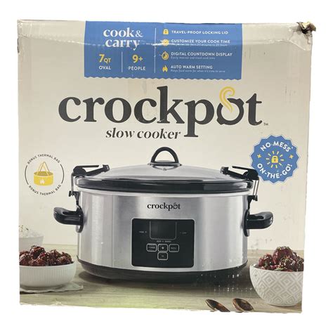 Crock Pot 7 Quart Programmable Slow Cooker With Digital Countdown Timer