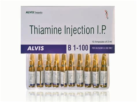 Thiamin Thiamine Vitamin B1 100mg Ml Injection At ₹ 200 Piece Vivekanand Nagar Nagpur