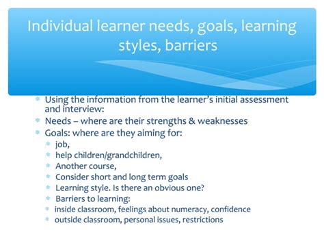 Planning A Numeracy Program Ppt