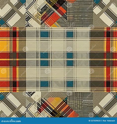 Contemporary Interpretations Of Classic Designs Innovative Takes On Plaid Patterns Stock Image