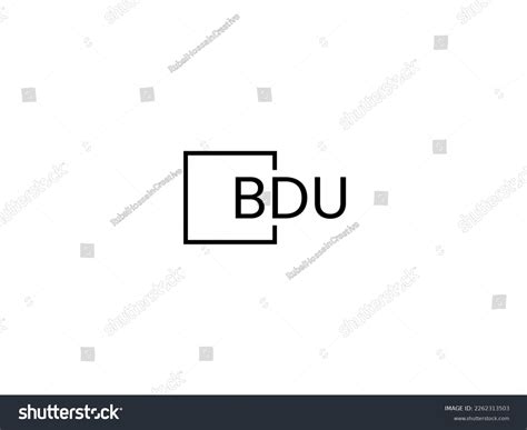 Bdu Letter Initial Logo Design Vector Stock Vector Royalty Free 2262313503 Shutterstock