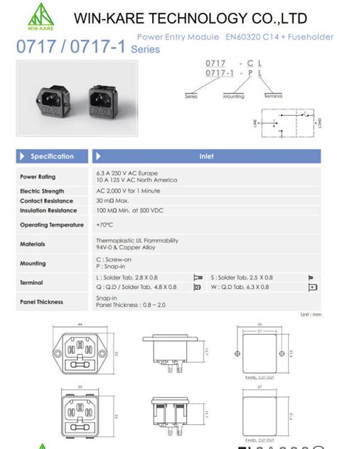 Buy Wholesale China Screw Mounting Ac V A Iec C Connector With Fuse Holder Power