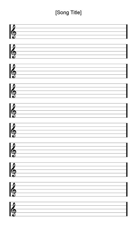 Blank Sheet Music Free Printable Jenny Printable