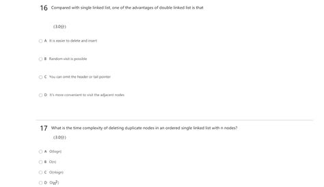 Solved 16 Compared With Single Linked List One Of The