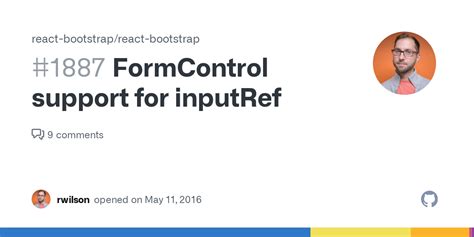 Formcontrol Support For Inputref · Issue 1887 · React Bootstrapreact