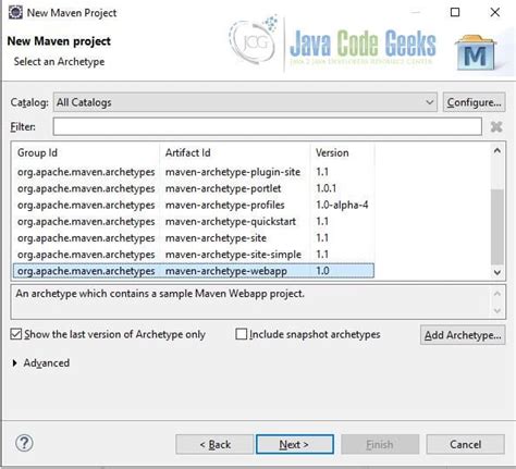 Apache Maven Eclipse Project Creation Using Archetype Example Java