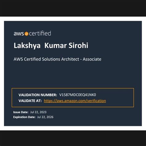 Lakshya Kumar Sirohi On Linkedin Aws Awssolutionsarchitect Awscloud