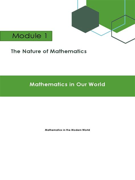 Mmw Module 1 Pdf Mathematics Numbers