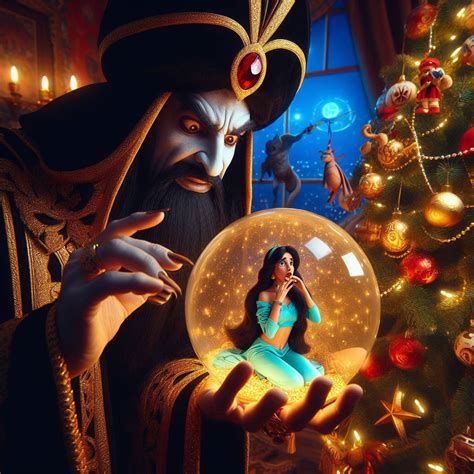 Jafar And Jasmine Snow Globe Ai Generated By Joshuaecw21985 On