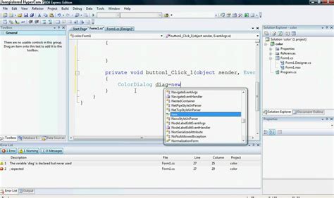 C Color Dialog Youtube