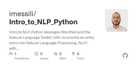 Github Imessiliintrotonlppython Introtonlppython Leverages