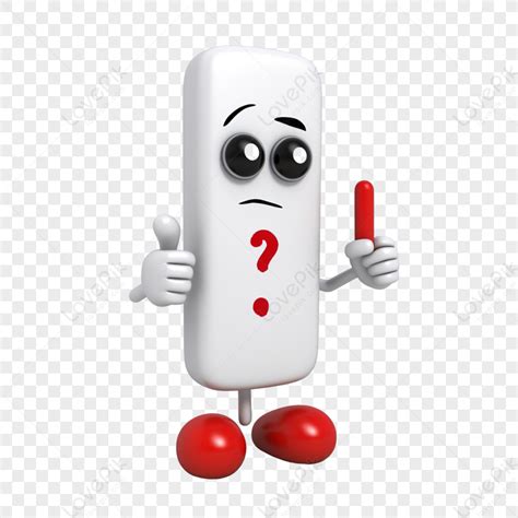 느낌표가 있는 3d 캐릭터세우다감탄아이디어 Png 일러스트 무료 다운로드 Lovepik