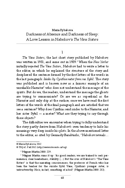 Pdf Darkness Of Absence And Darkness Of Sleep A Love Lesson In