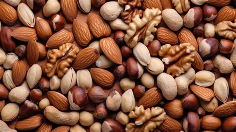 Nut Medley Extravaganza Creating An Artistic Backdrop And Texture Using