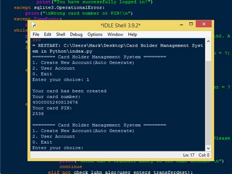 Card Holder Management System In Python Free Source Code Sourcecodester