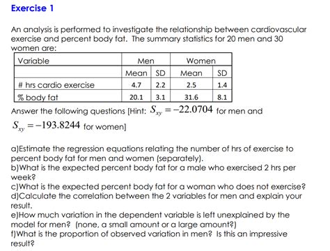 Solved Exercise 1 An Analysis Is Performed To Investigate Chegg Com