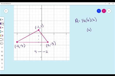 Calculate The Area Of The Triangle Formed By The Vertices 4 3 1 1 And 2 3 Hint