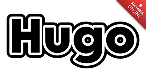 Hugo Two Strokes Outlines Font Text Effect Generator