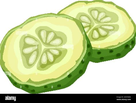 Cucumber Slice Cartoon Vector Illustration Stock Vector Image And Art Alamy