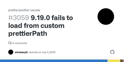 9190 Fails To Load From Custom Prettierpath · Issue 3059 · Prettier