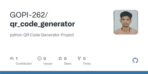 Github Gopi 262qrcodegenerator Python Qr Code Generator Project