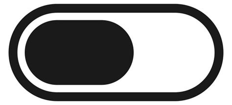 Simple Black Switch Toggle Button Ui Element Vector Image
