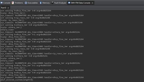 using the itm console for printf redirects and lwi