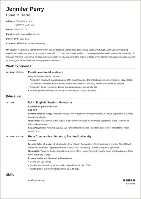 Example Of Good Resume Objective Statement Resume Example Gallery