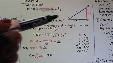 Geometry 8 3b Solving Right Triangles Find 3 Sides 3 Angles YouTube