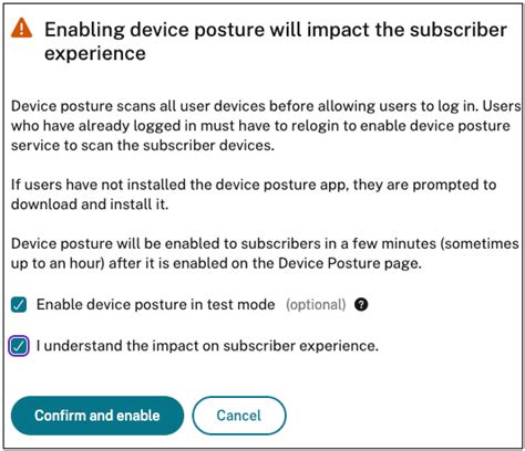 Device Posture Service In Test Mode Device Posture