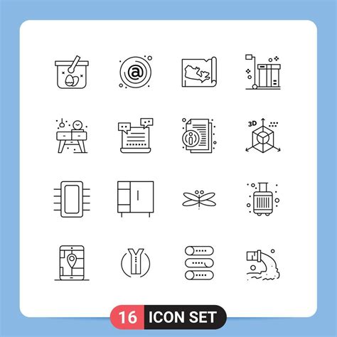 User Interface Pack Of 16 Basic Outlines Of Home Packaging Mail Logistic Box Editable Vector