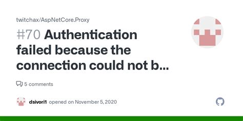 Authentication Failed Because The Connection Could Not Be Reused