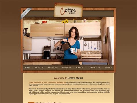 Download Free Htmlcss Template Coffee Maker Free Html Templates