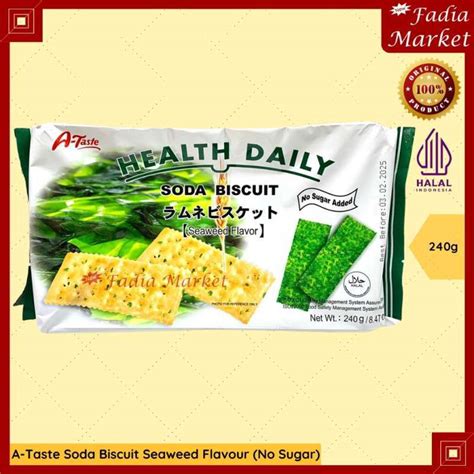 Jual A Taste Health Daily Soda Biscuit Crackers No Sugar Tanpa Gula