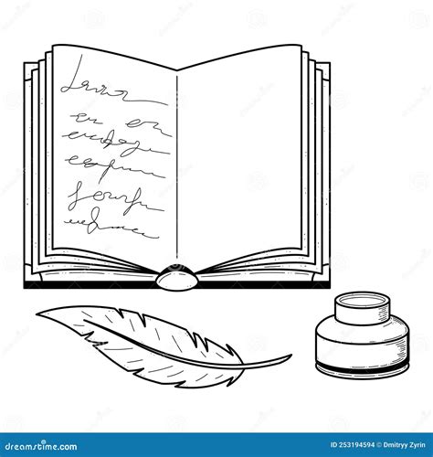 Abstract Black Simple Line Book Doodle Outline Element Vector Design Style Sketch Isolated On