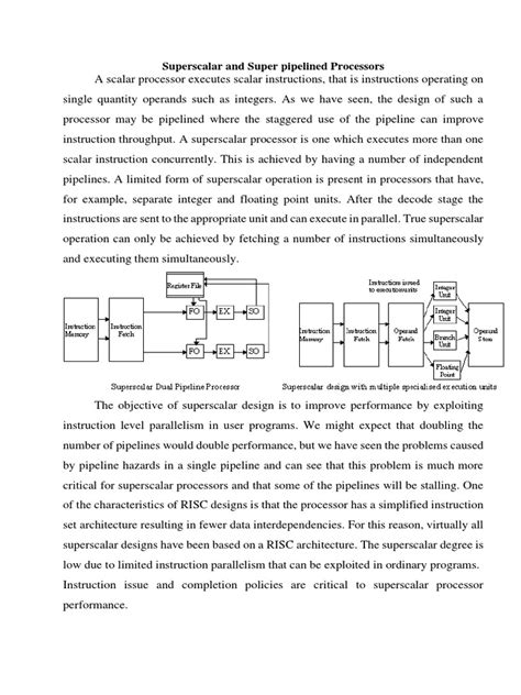 Superscalar And Super Pipelined Processors Pdf Central Processing