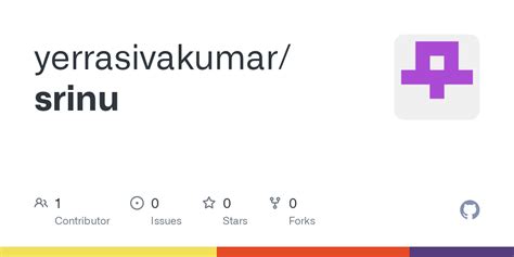 GitHub Yerrasivakumar Srinu