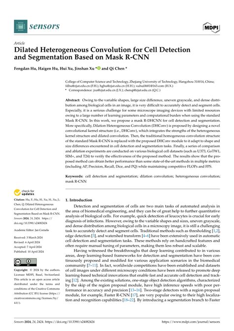 Pdf Dilated Heterogeneous Convolution For Cell Detection And Segmentation Based On Mask R Cnn