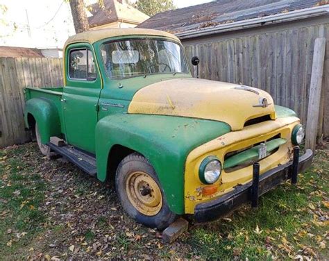 1953 International R 110 Green And Yellow Pickup Truck Mark Van
