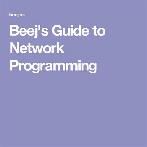beej s guide to network programming